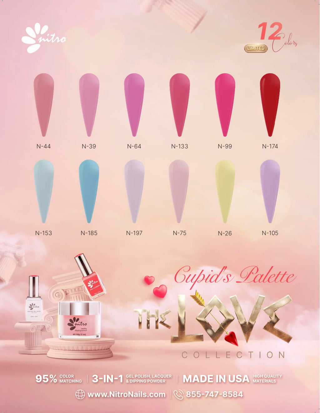 The Love Collection Valentines 3-in-1 Powder, Gel & Lacquer (12 Colors ...