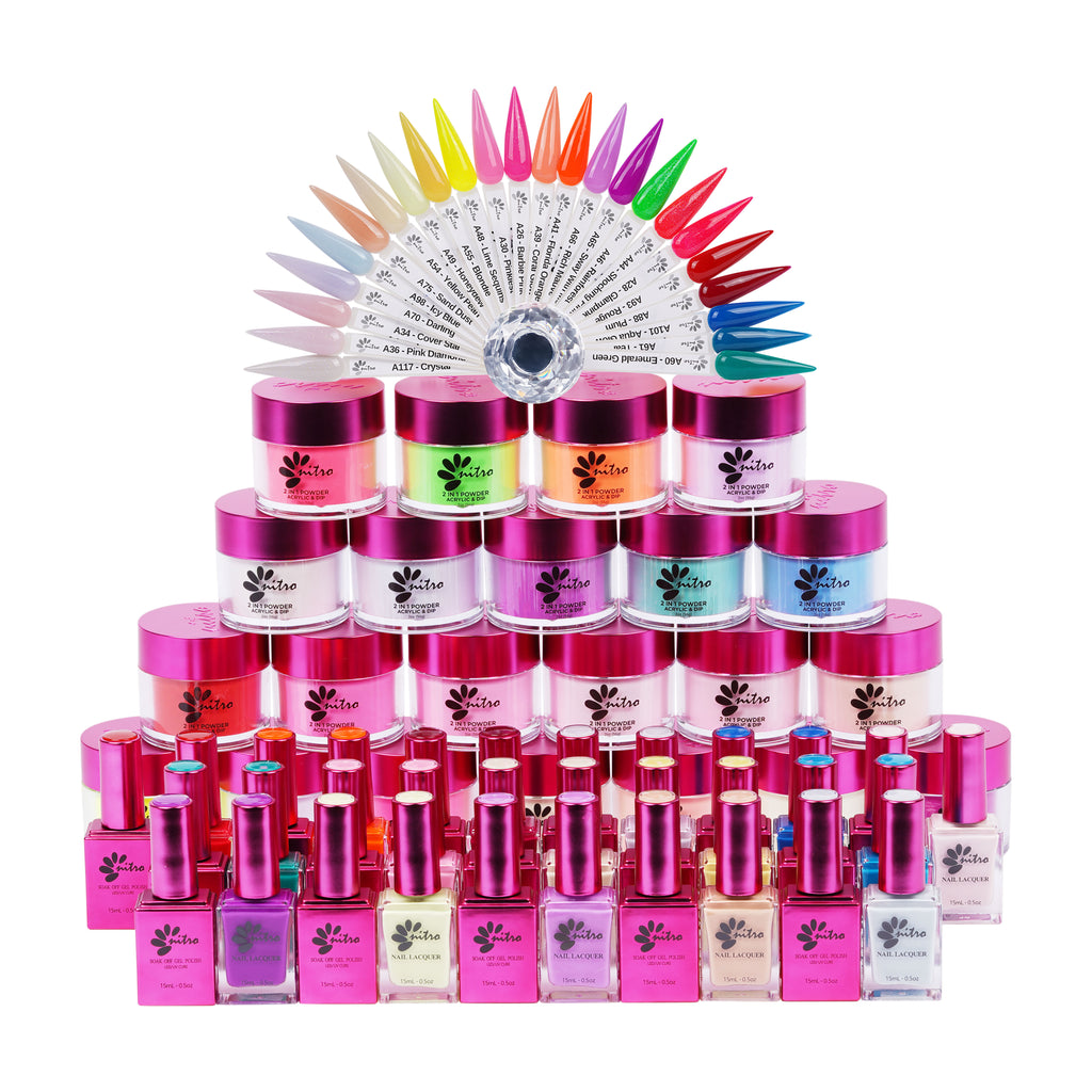 Lush Collection 4-in-1 Acrylic/Dipping Powder, Gel, & Lacquer (24 Colo ...