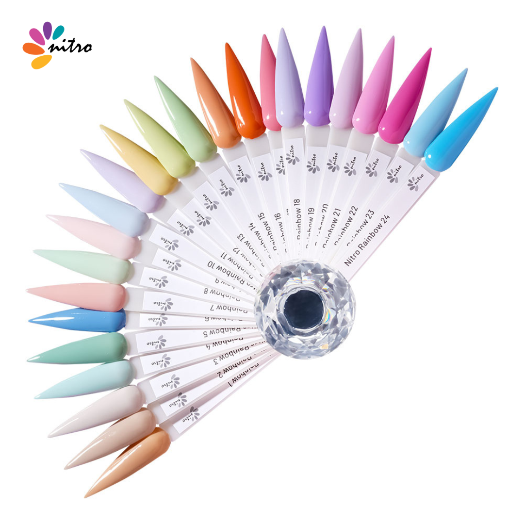 Rainbow Collection 3-in-1 Powder, Gel, & Lacquer (24 Colors) *Free Gif ...