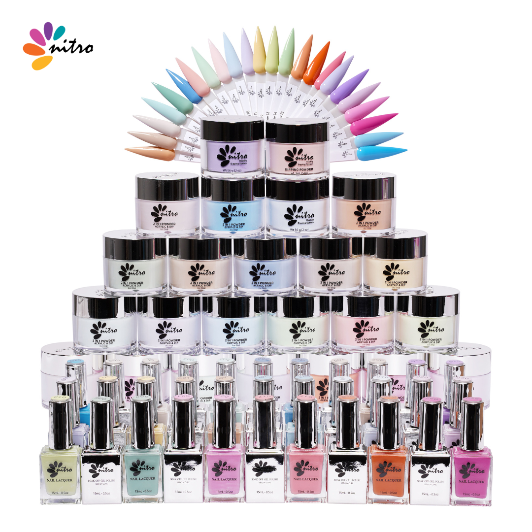Rainbow Collection 3-in-1 Powder, Gel, & Lacquer (24 Colors) – Nitro Nails